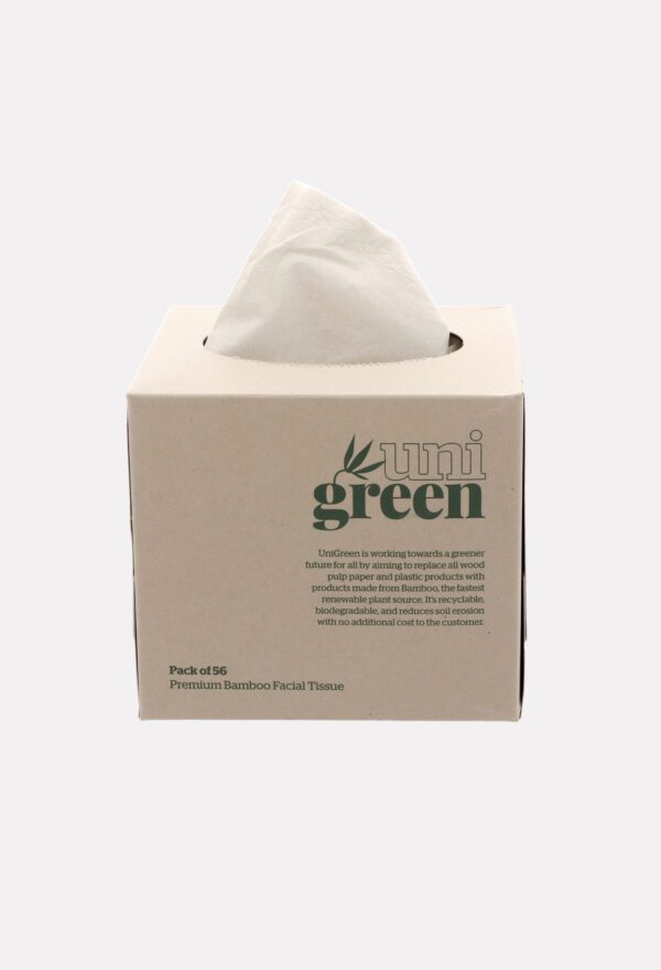3 Ply Bamboo Cube Facial Tissue(56 Tissues) - Unigreen